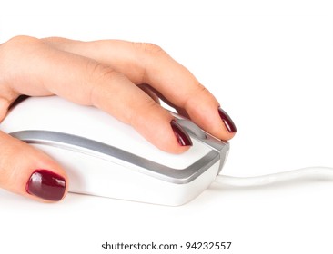 Hand Holding Computer Mouse Isolated On Stock Photo 94232557 | Shutterstock