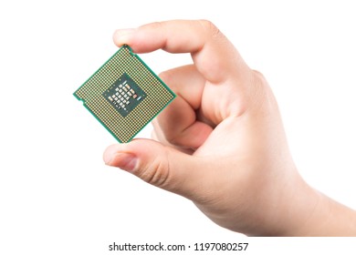 Hand Holding Cpu Microchip Computer Processor Stock Photo 1197080257 ...