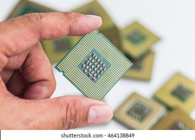 Hand Holding Cpu Processor On Computer Stock Photo 464138849 | Shutterstock