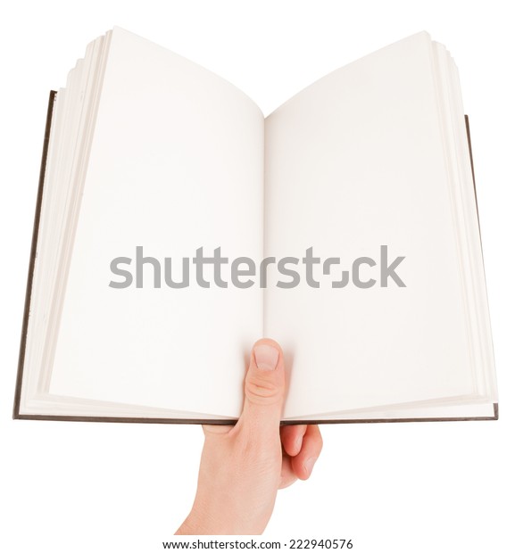 Hand Holding Empty Notepad Book Stock Photo 222940576 | Shutterstock