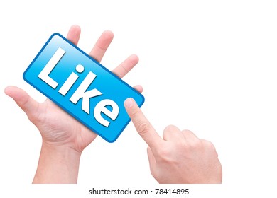 Hand Holding Like Button Stock Photo 78414895 | Shutterstock