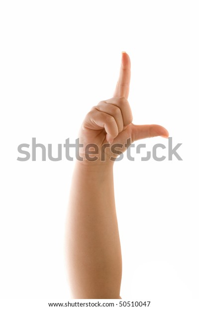 Hand Holding Loser Sign Letter L Foto Stock 50510047 Shutterstock
