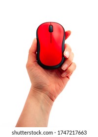 Hand Holding Wireless Modern Computer Mouse Stock Photo 1165474267 ...