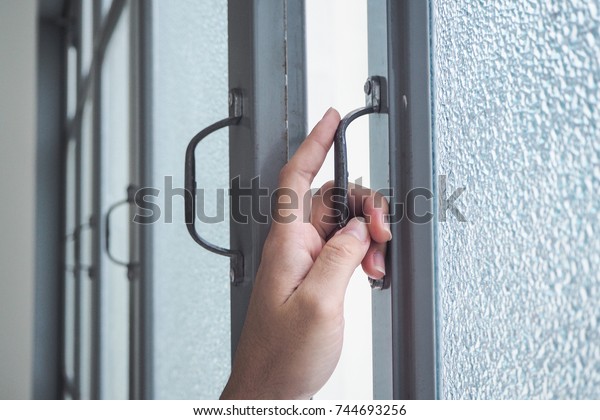 Hand Holding Window Stock Photo 744693256 | Shutterstock