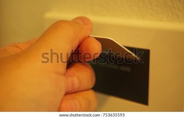 Hand Insert Key Card Before Entering Stock Photo 753635593 | Shutterstock