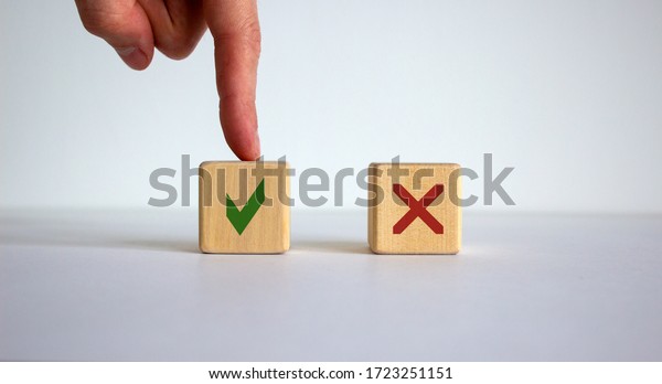 Hand Making Choice Between Two Cubes Stock Photo 1723251151 | Shutterstock