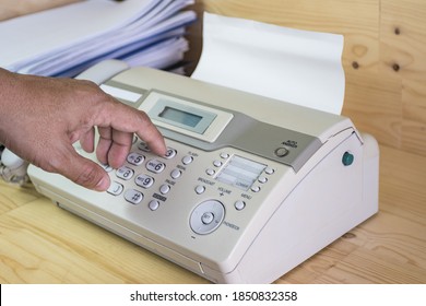 Hand Man Using Fax Machine Office Stock Photo 1850832358 | Shutterstock