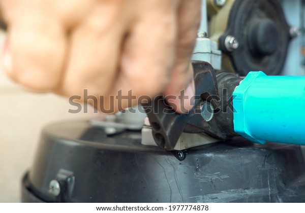 Hand Man Using Spanner Screw Nut Stock Photo 1977774878 | Shutterstock