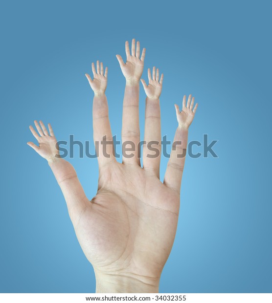 Hand Men Multiple Hands On Each Stock Photo 34032355 | Shutterstock