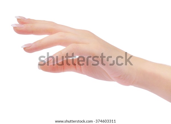Hand On White Background Stock Photo (Edit Now) 374603311