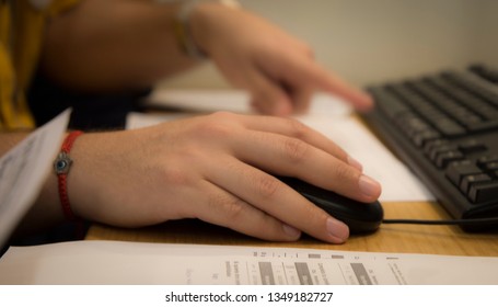 Hand Over Computer Mouse Stock Photo 1349182727 | Shutterstock