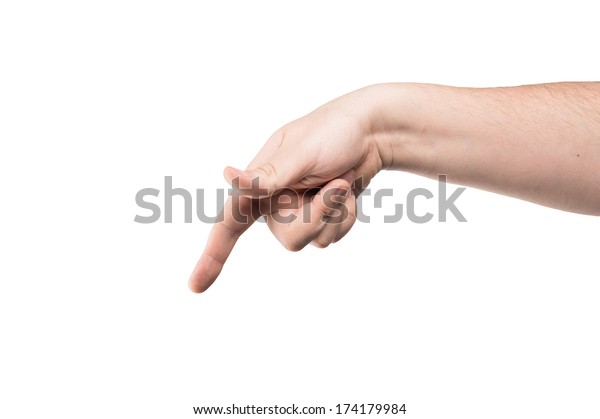Hand Pointing Down Stock Photo 174179984 | Shutterstock