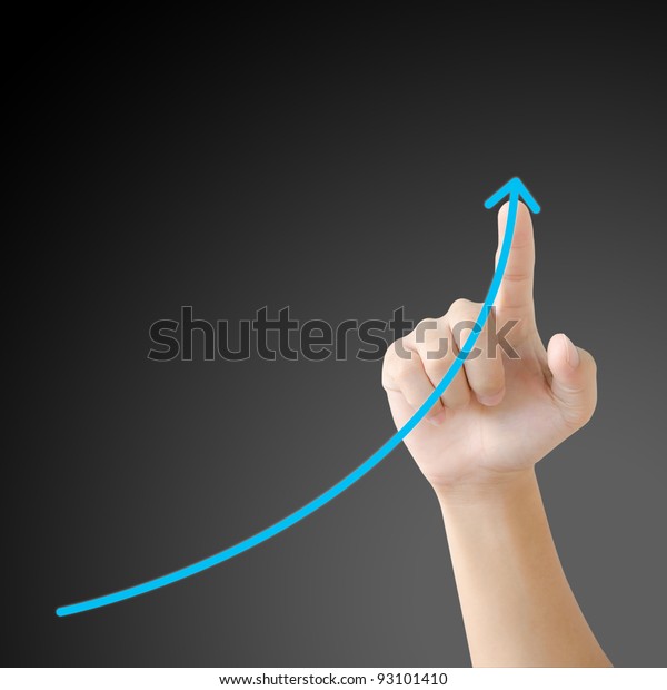 Hand Pointing Graph Stock Photo 93101410 | Shutterstock