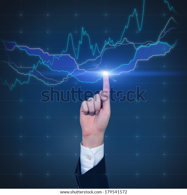 Hand Pointing Out Graph Stock Photo (Edit Now) 179541572