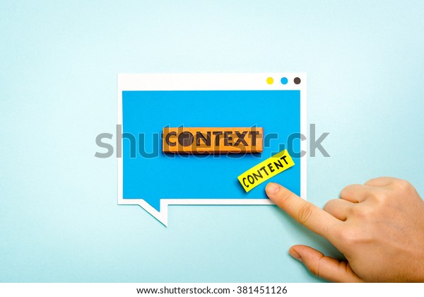 Hand Pointing Speech Bubble Context Button Stock Photo 381451126 ...