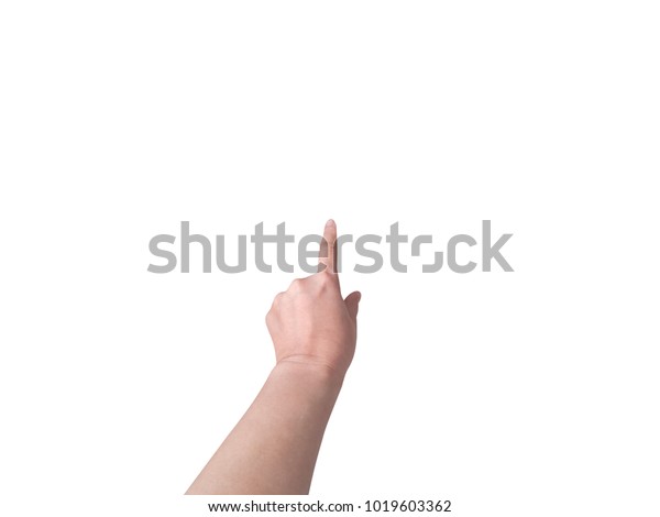 Hand Pointing White Background Stock Photo 1019603362 | Shutterstock