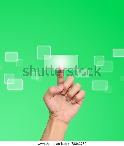 Hand Pressing Button On Flow Button Stock Photo 78863950 | Shutterstock