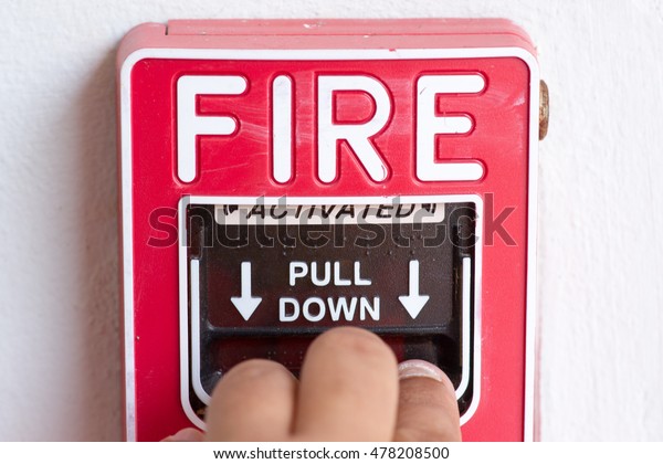 Hand Pull Down Fire Alarm Switch Stock Photo 478208500 | Shutterstock