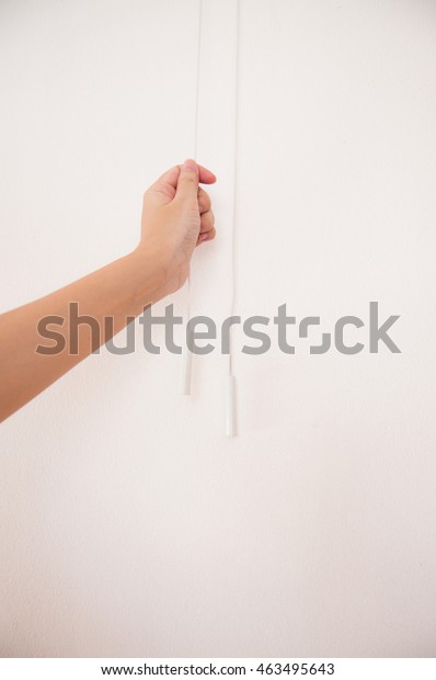 Hand Pull Rope Isolated On White Stock Photo 463495643 | Shutterstock