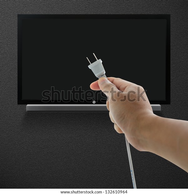 Hand Pulling Television Plug Stock Photo 132610964 | Shutterstock