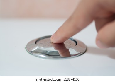 Hand Push Flush Button Stock Photo 518874100 | Shutterstock