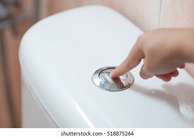Hand Push Flush Button Stock Photo 518875264 | Shutterstock