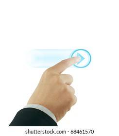 Hand Pushing Play Button Stock Photo 68461570 | Shutterstock