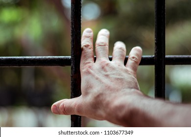 Hand Seizing Grating Stock Photo 1103677349 | Shutterstock
