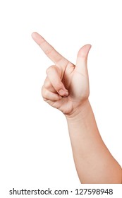 Hand Simulating Pressing Button Something Else Stock Photo 127598948 ...