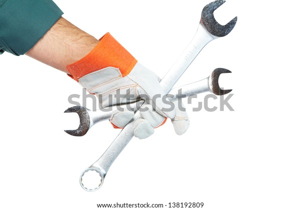 Hand Spanner On White Background Stock Photo 138192809 | Shutterstock