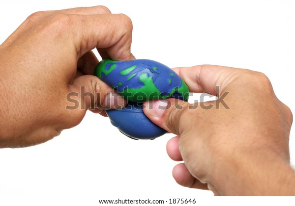 Hand Squeezing Model Earth Stock Photo 1875646 | Shutterstock