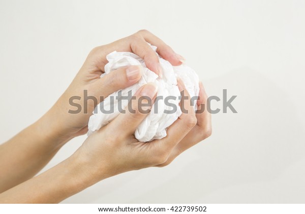 Hand Squeezing Plastic Bag Stock Photo 422739502 | Shutterstock