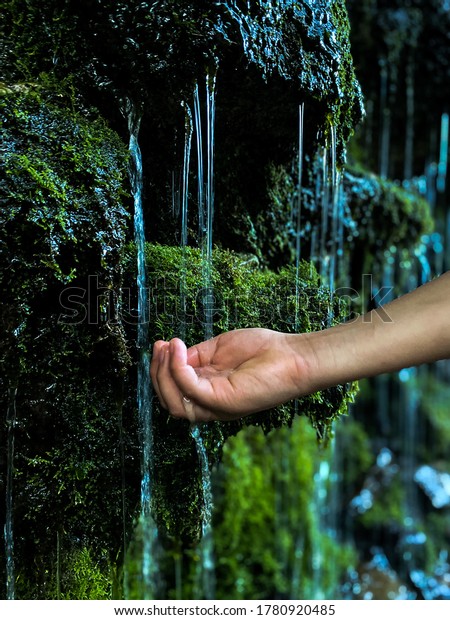 Hand Stream Waterfall Stock Photo 1780920485 | Shutterstock