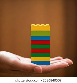 4 Lego Block Different Colors On AI-generated image 2535633797 ...