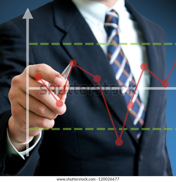 Hand Touching Control Chart Graph Stock Photo 120026677 | Shutterstock