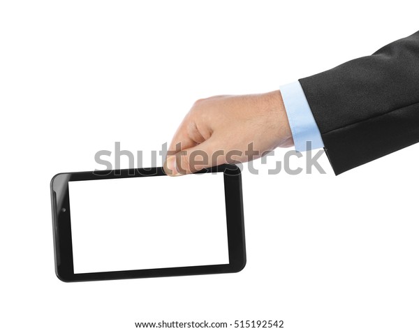 Hand Touchpad Pc Isolated On White Stock Photo 515192542 | Shutterstock