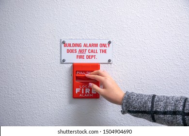 Hand Try Pull Down Activate Fire Stock Photo 1504904690 | Shutterstock