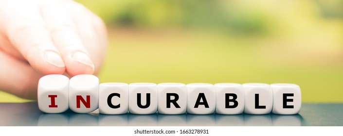 Hand Turns Dice Changes Word Incurable Stock Photo 1663278931 ...