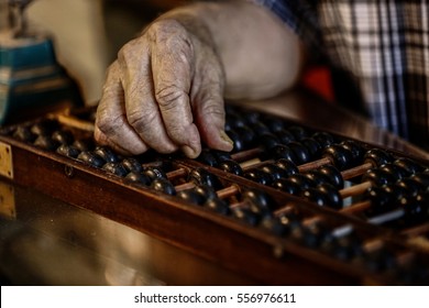 Hand Using Abacus Calculation Stock Photo 556976611 | Shutterstock