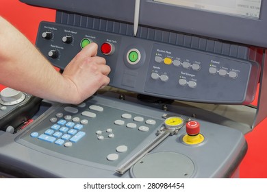 Hand Using Control Panel Cnc Machine Stock Photo 280984454 | Shutterstock