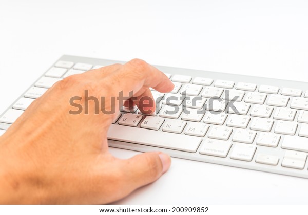Hand Using Keyboard Stock Photo 200909852 | Shutterstock