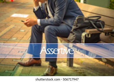 Hand Writing Assertive Abstract Background Word Stock Photo 506717947 ...