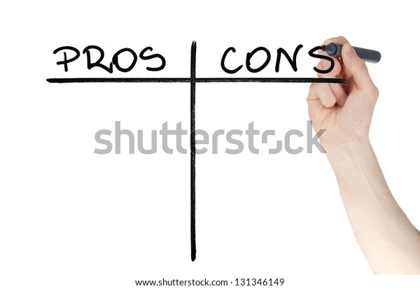 Hand Written Table Pros Cons On Stock Photo 131346149 | Shutterstock