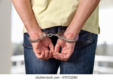 Man Being Arrested Handcuffed Law Enforcement Stock Photo (Edit Now ...