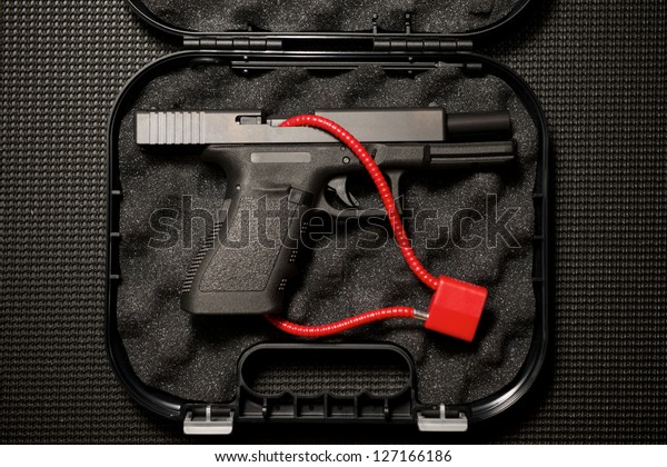 Handgun Case Cable Lock Stock Photo (Edit Now) 127166186