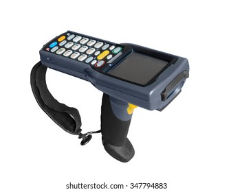 Hand Held Barcode Scanner Gun Keypad: vector de stock (libre de ...