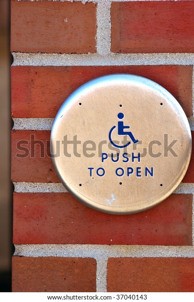 Handicap Push Button On Brick Stock Photo (Edit Now) 37040143