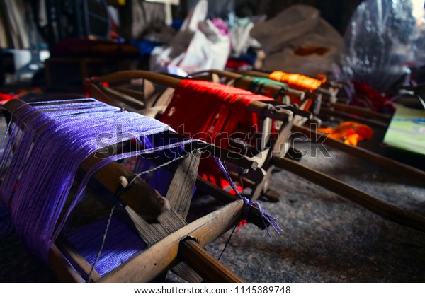 Handloom Thread Rolls Stock Photo (Edit Now) 1145389748