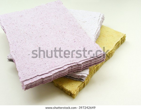 Handmade Paper Sheets Stock Photo (Edit Now) 397242649
