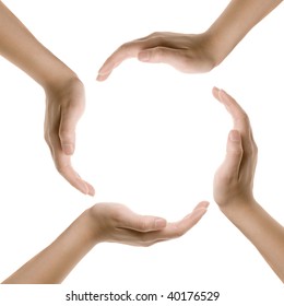 Womans Hands Made Circle On White Stock Photo 69796288 | Shutterstock